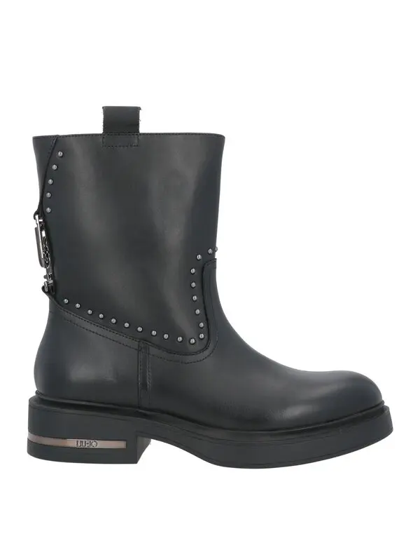Liu Jo Calfskin Biker Ankle Boots