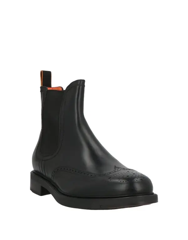 Santoni Leather Chelsea Boots