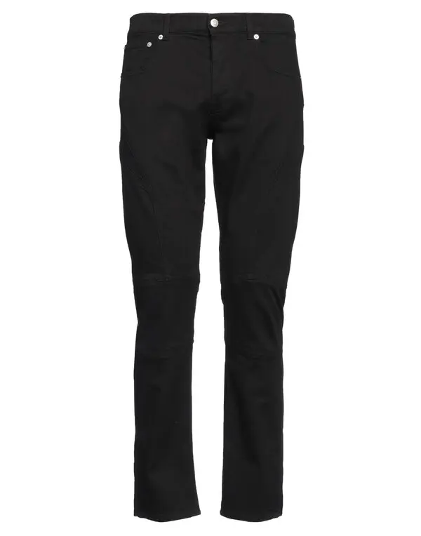 Alexander McQueen Straight-leg Jeans With Leather Trims