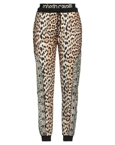 Roberto Cavalli Leopard Print Drawstring Tapered Leg Pants