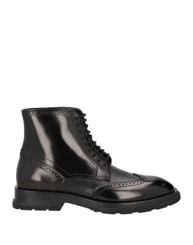 Alexander McQueen Lace-up Leather Ankle Boots