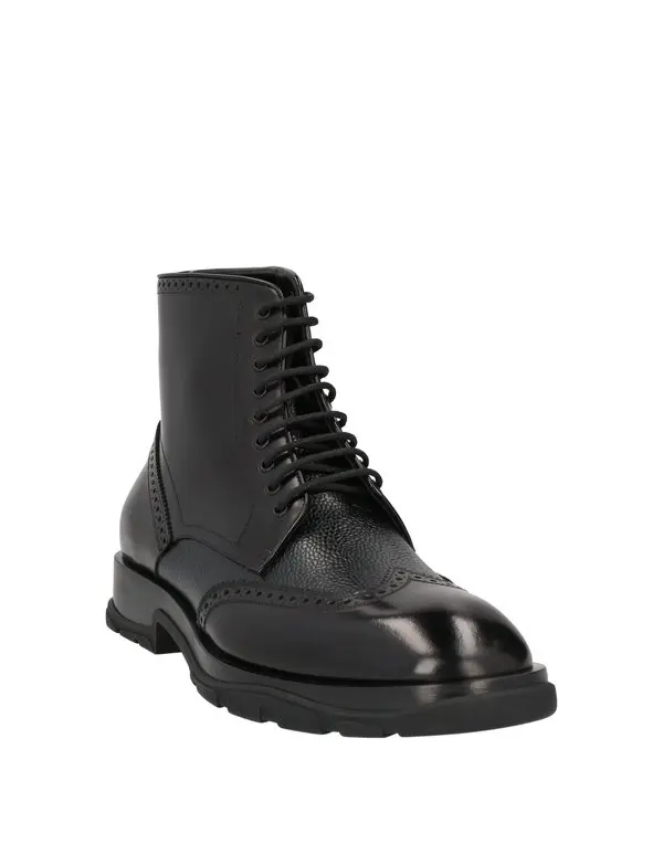 Alexander McQueen Lace-up Leather Ankle Boots