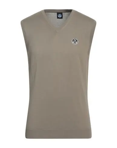 NORTH SAILS Knitted Cotton Sleeveless Sweater - Beige