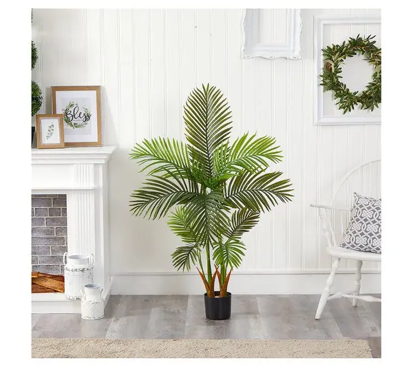 NEARLY NATURAL 54' Areca Palm Artificial Tree - One-color