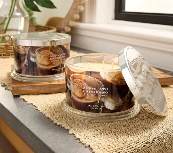 HomeWorx by Slatkin + Co. - As Is Homeworx By Slatkin & Co. S/2 Affogato Espresso Candle