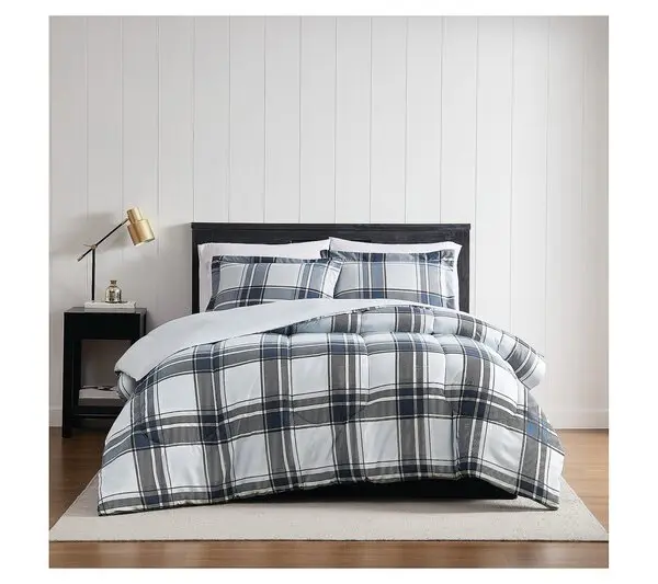 London Fog Nottingham Plaid King 3-piece Comfor Ter Set - One-color
