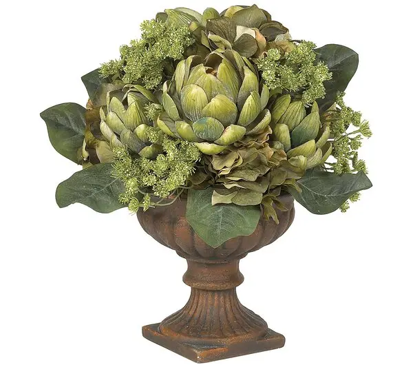 NEARLY NATURAL Artichoke Centerpiece - One-color