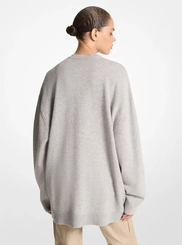 Michael Kors Oversized Cashmere Cardigan - Grey