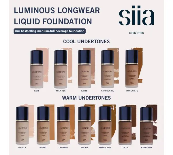 SIIA COSMETICS Luminous Longwear Liquid Foundation