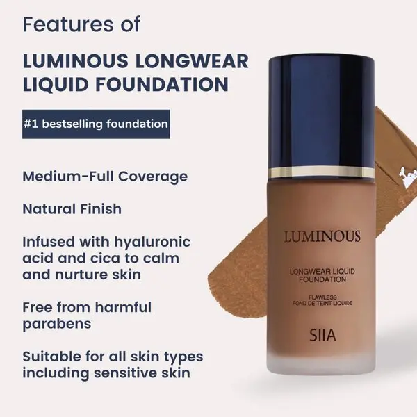 SIIA COSMETICS Luminous Longwear Liquid Foundation