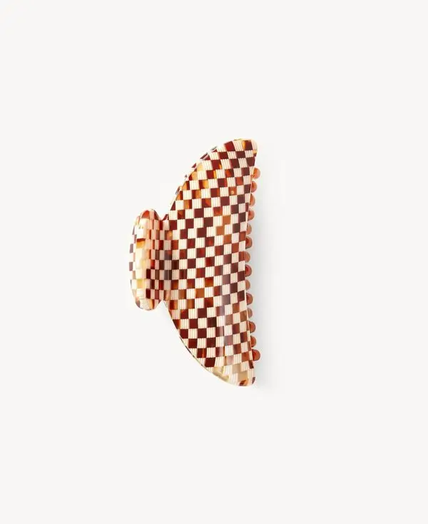 MACHETE Midi Heirloom Claw Clip - Tortoise Checker