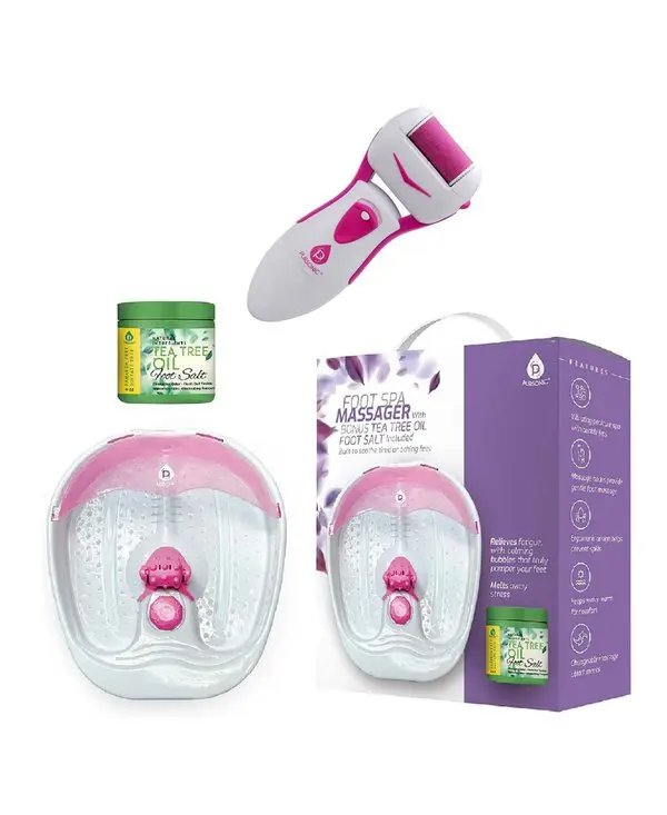 PURSONIC Ultimate Foot Care Bundle: Foot Spa Massager With Tea Tree Oil Foot Salt Scrub - Assorted Pre-pack (see Table 9