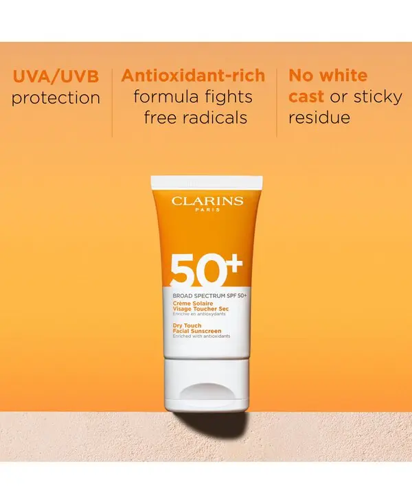 Clarins Dry Touch Facial Sunscreen Broad Spectrum Spf 50
