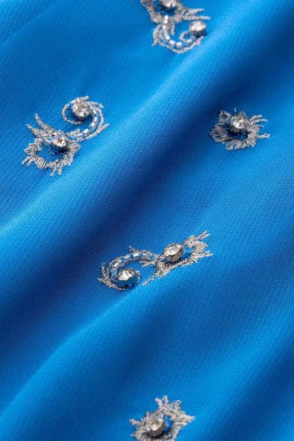 Alice + Olivia Eleonora Embellished Tunic Mini Dress In Blue - 60% Off |  Editorialist
