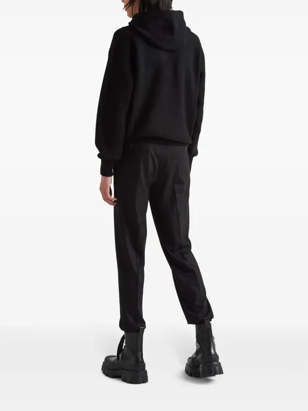 Prada Cashmere Knitted Zip-up Hoodie