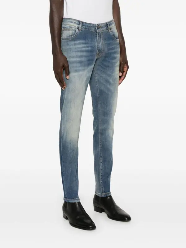 SALVATORE SANTORO Distressed Slim-cut Jeans