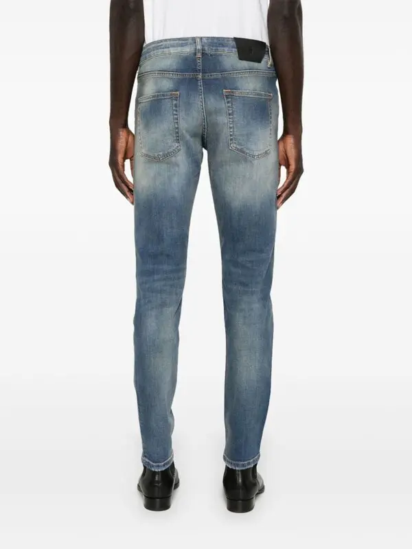 SALVATORE SANTORO Distressed Slim-cut Jeans