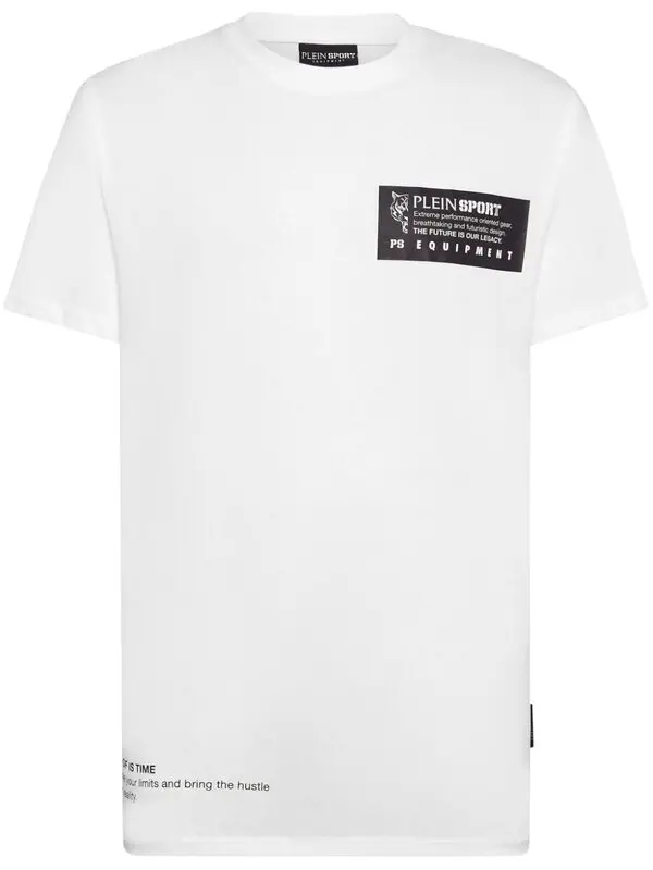 PLEIN SPORT Logo-print Cotton T-shirt - White