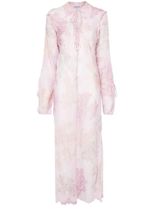 Acne Studios Seasonal-print Ankle-length Dress