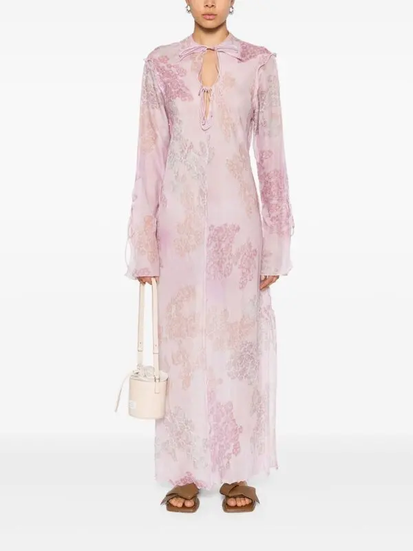 Acne Studios Seasonal-print Ankle-length Dress
