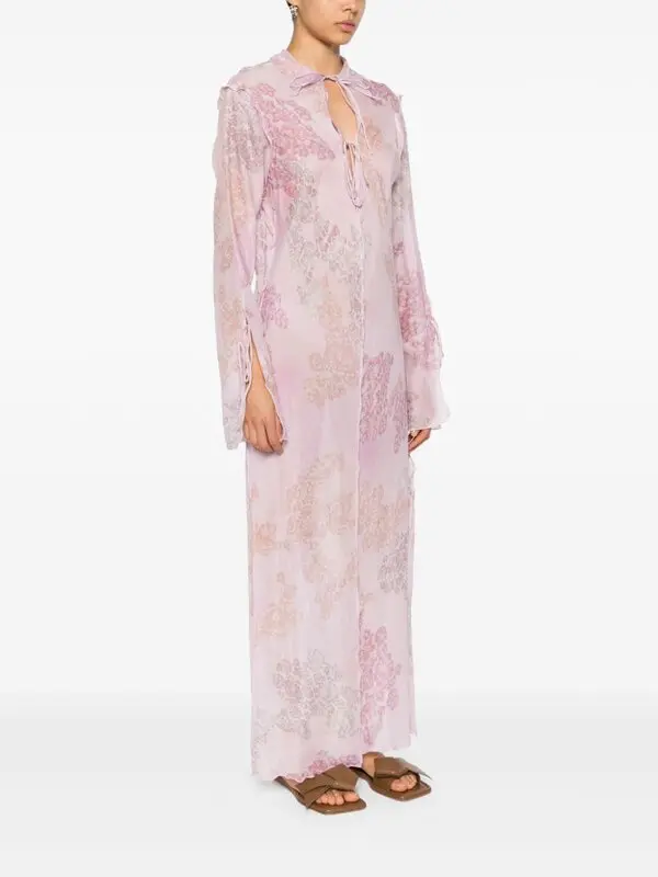 Acne Studios Seasonal-print Ankle-length Dress