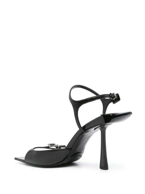 Benedetta Bruzziches 90mm Crystal-buckle Leather Sandals