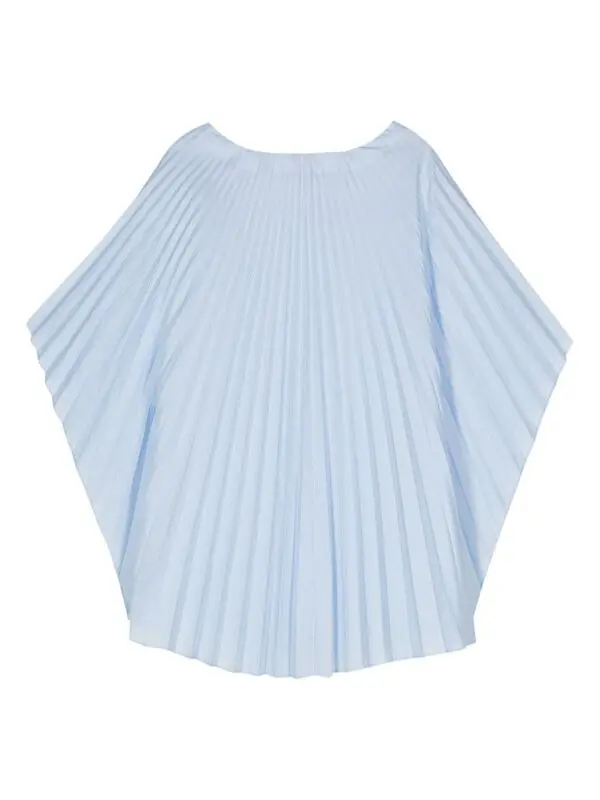 BLANCA VITA Boat-neck Pleated Blouse