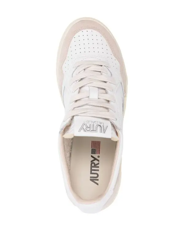 AUTRY Medalist Perforated Leather Sneakers - White