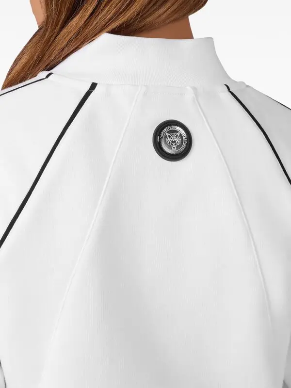 PLEIN SPORT Logo-print Cropped Sweatshirt - White