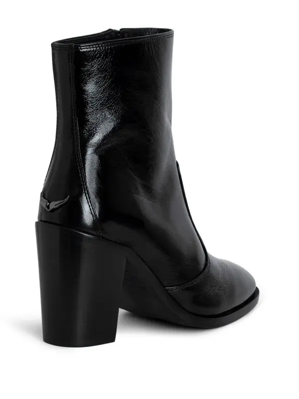 Zadig&Voltaire Preiser 85mm Leather Ankle Boots - Black