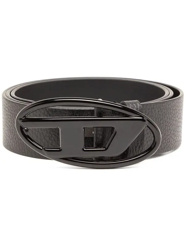 Diesel B-1dr Logo-buckle Belt - Black