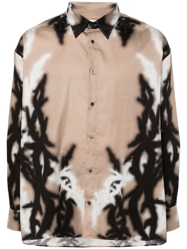 Études Studio Illusion Thorn-print Shirt - Neutrals