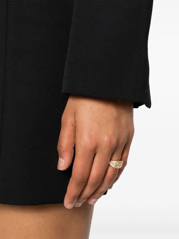 Shay 18k Yellow Illusion Diamond Signet Ring - Gold