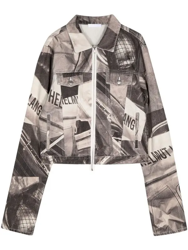 Helmut Lang Car-print Denim Shirt Jacket