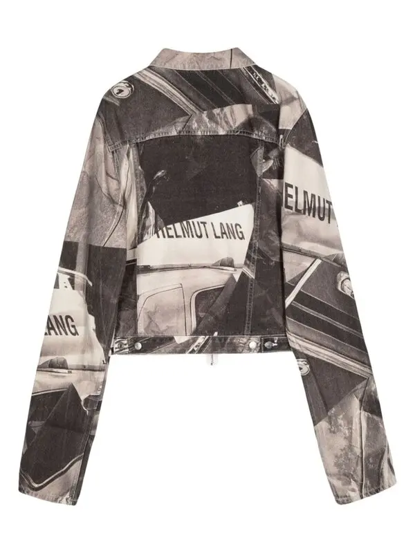 Helmut Lang Car-print Denim Shirt Jacket