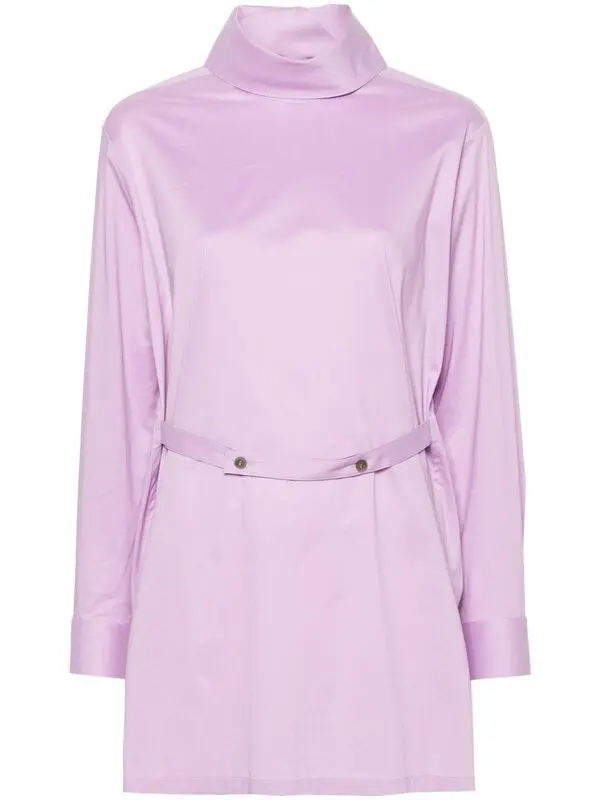 Issey Miyake Fastened Long-length Poplin Shirt