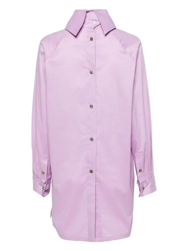Issey Miyake Fastened Long-length Poplin Shirt