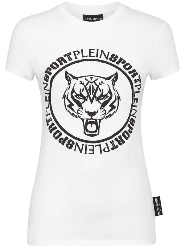 PLEIN SPORT Logo-print Cotton T-shirt - White