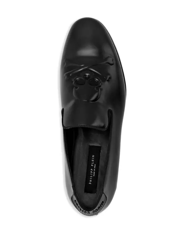 Philipp Plein Skull-embossed Leather Loafers