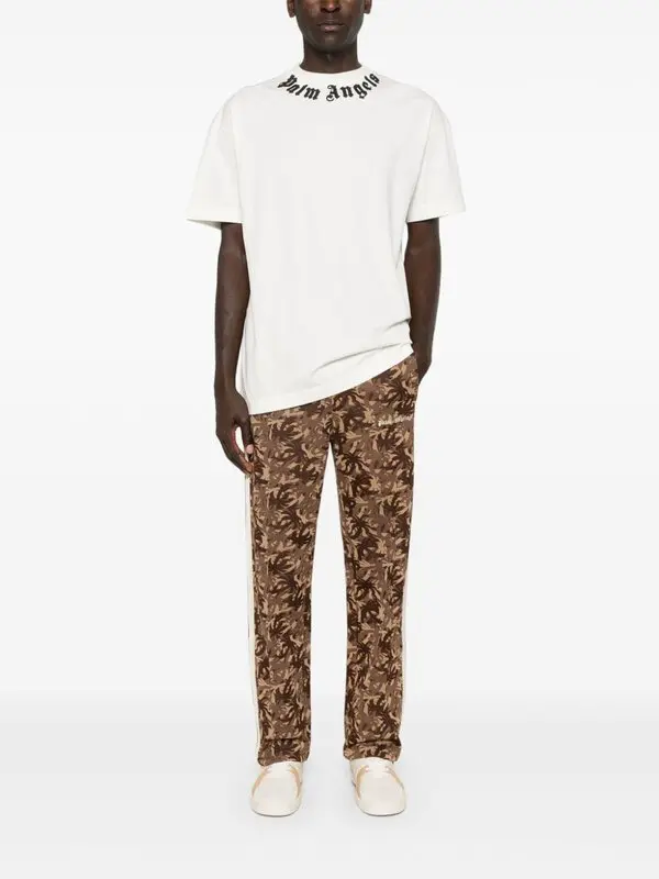 Palm Angels Camo Logo-embroidered Track Pants - Brown