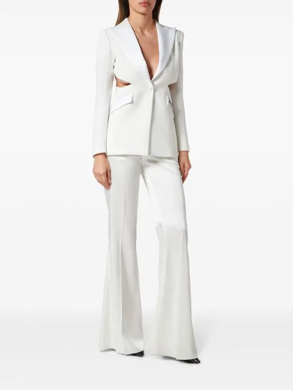 Philipp Plein Cut-out Embellished Blazer - White