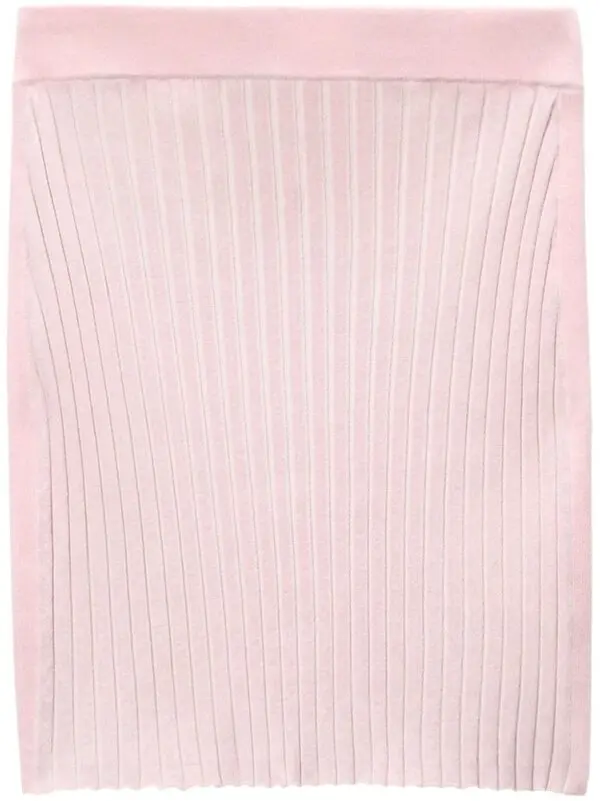 Alexander Wang Ribbed-knit Mini Skirt - Pink