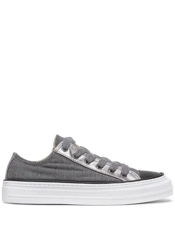 Brunello Cucinelli Panelled Lace-up Sneakers