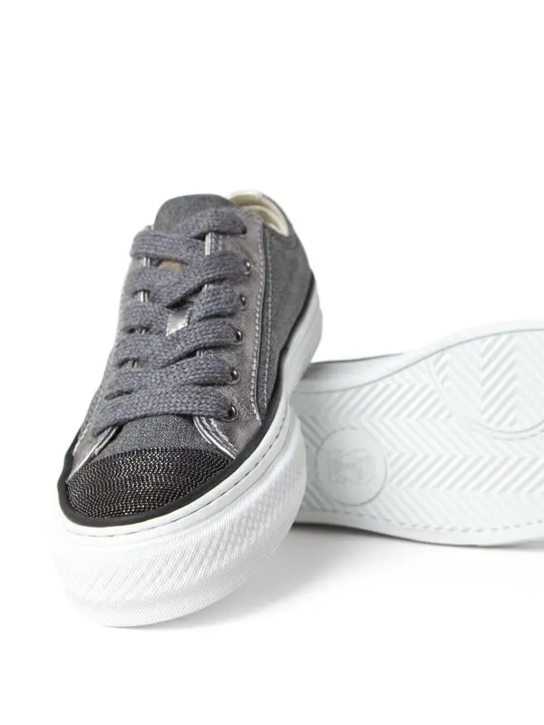 Brunello Cucinelli Panelled Lace-up Sneakers