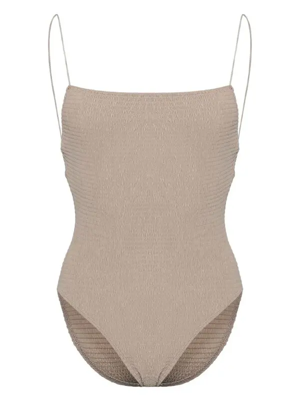 TOTEME Smocked Swimsuit - Neutrals