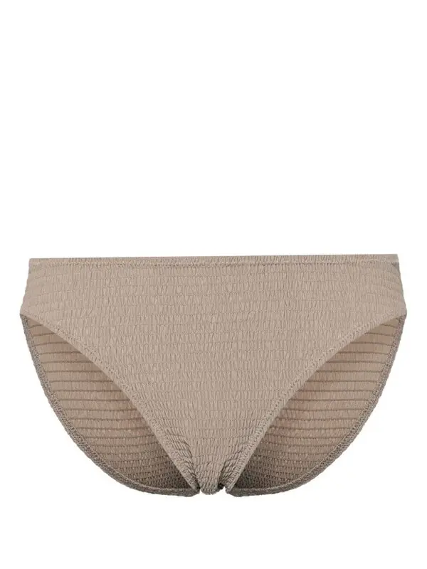 TOTEME Mid-rise Smocked Bikini Bottoms - Neutrals