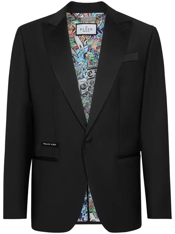 Philipp Plein Beaded Peak-lapel Blazer