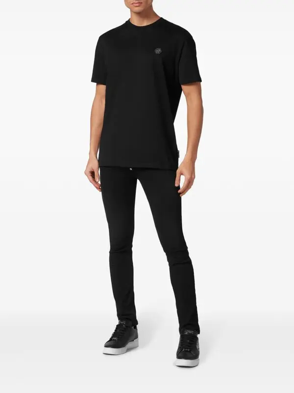 Philipp Plein Crystal-embellished Cotton T-shirt - Black