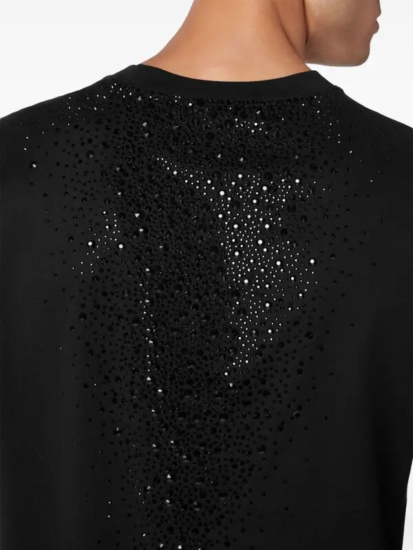 Philipp Plein Crystal-embellished Cotton T-shirt - Black