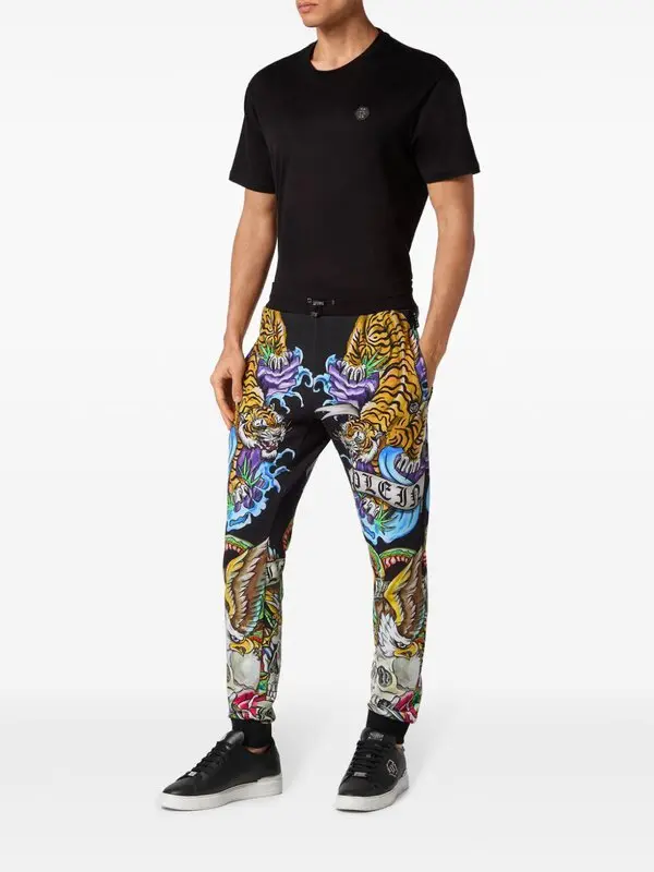Philipp Plein Tattoo-print Drawstring Track Pants